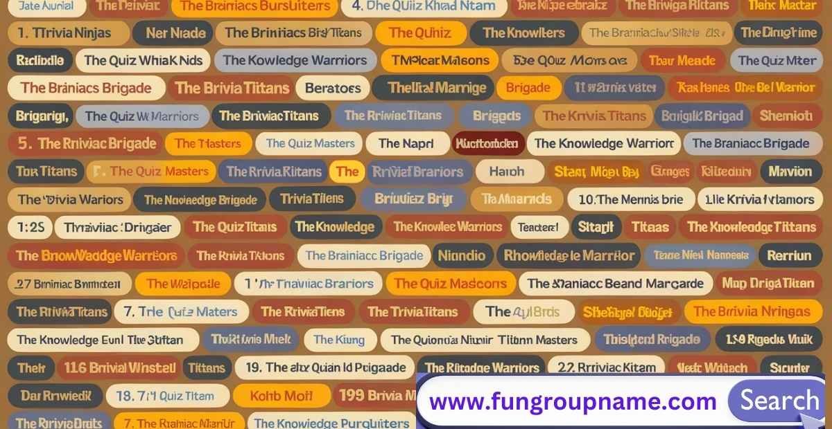 375 Great Trivia Team Names