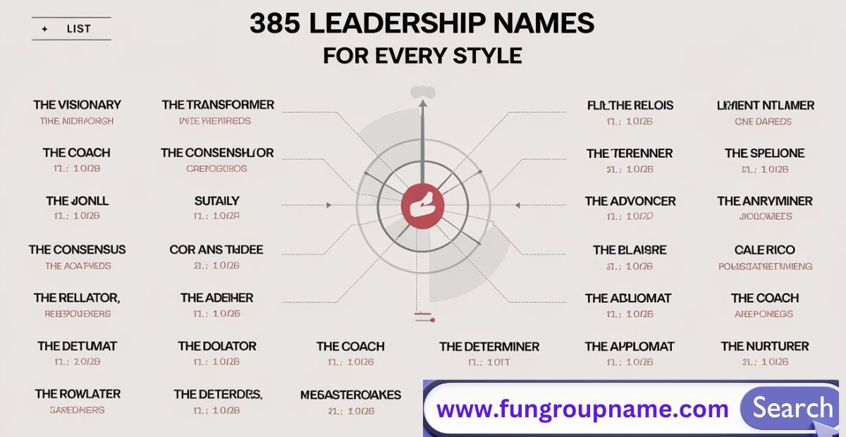 385 Best Leadership Names For Every Style