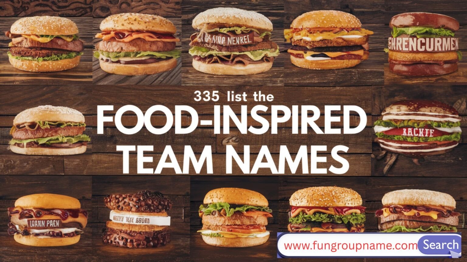 335 Food-Inspired Team Names