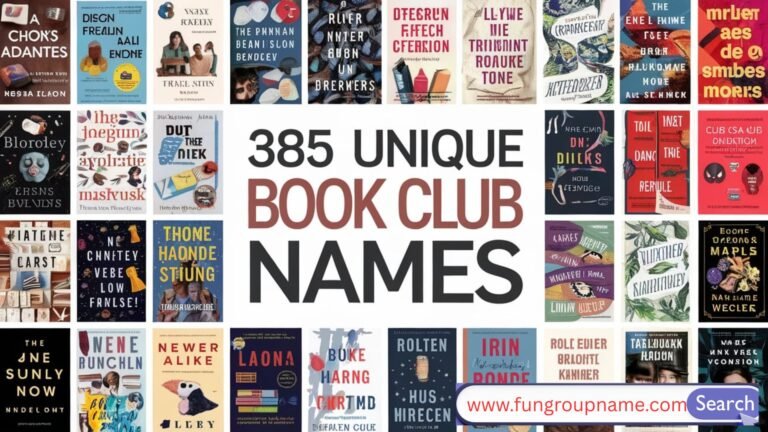 385 Unique Book Club Names!
