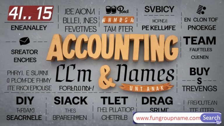 415 Accounting Group Names For Every Team Style