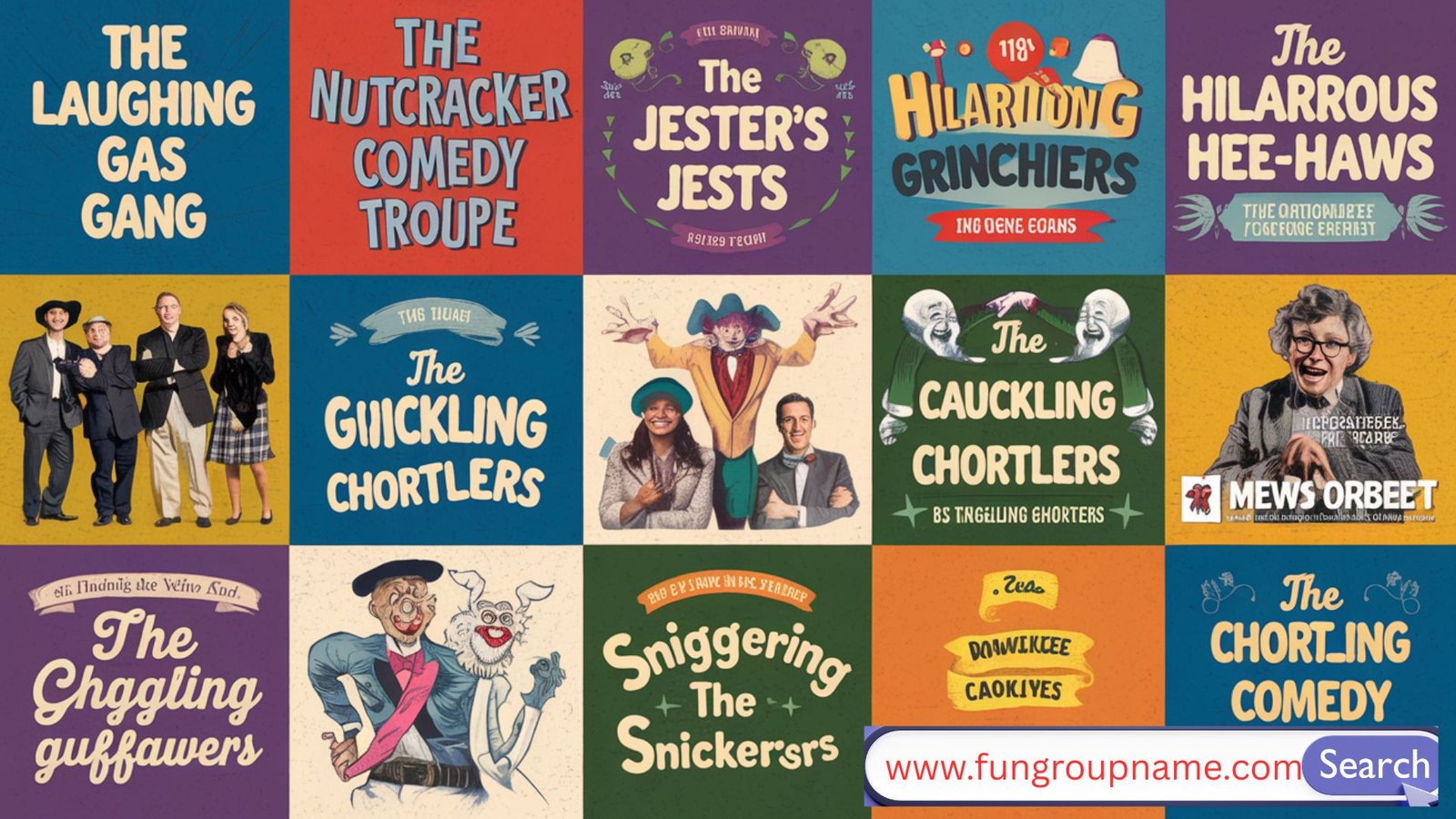 385 Hysterical Comedy Group Names